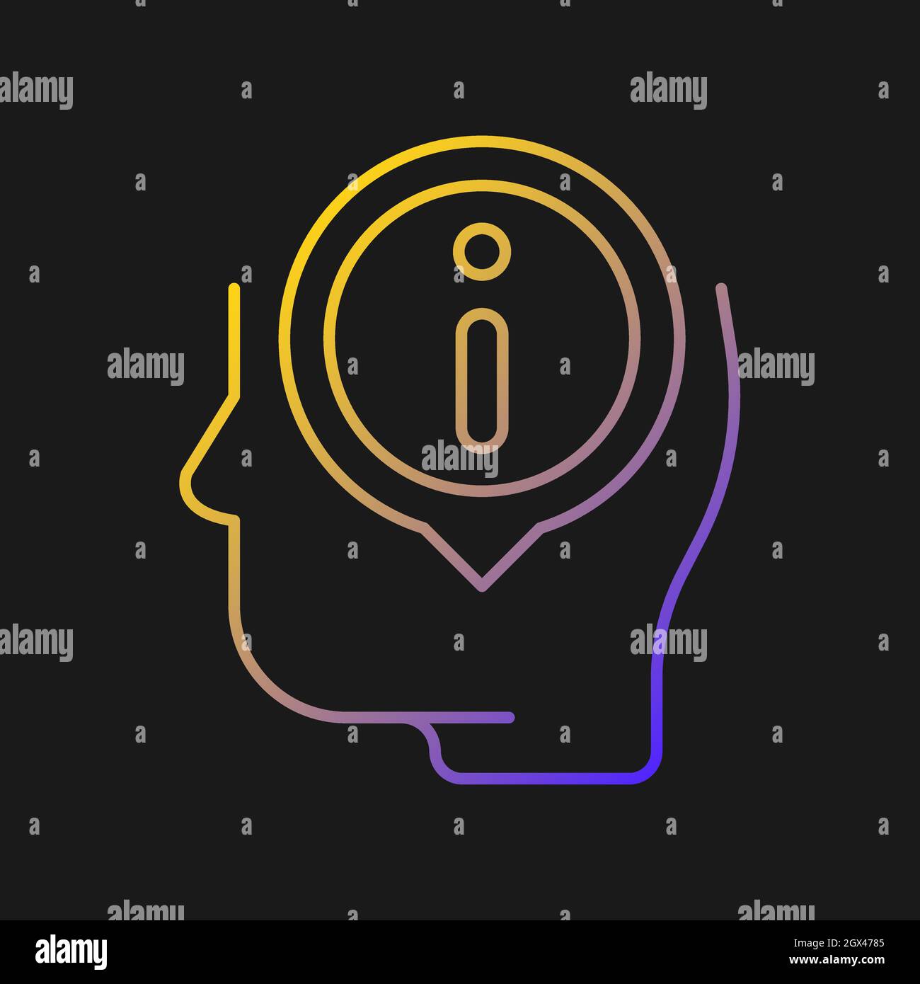 Staying well informed vector icon for dark theme Stock Vector Image ...