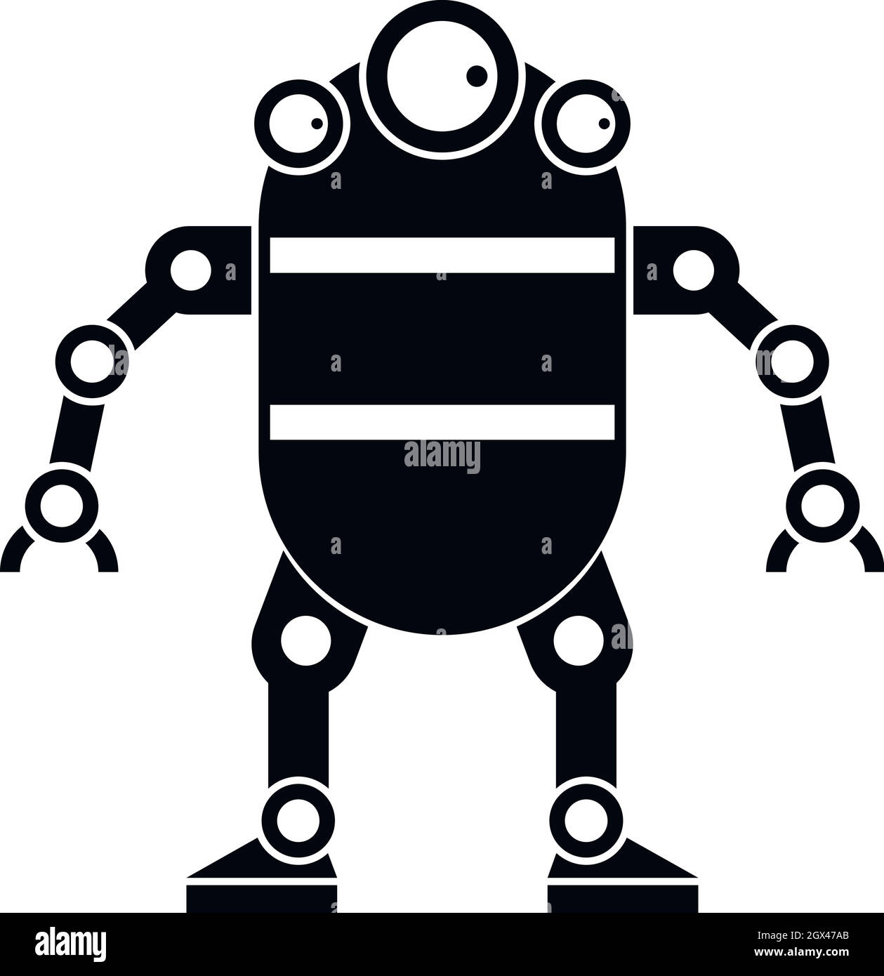 Black mechanical robot hand icon hi-res stock photography and images ...