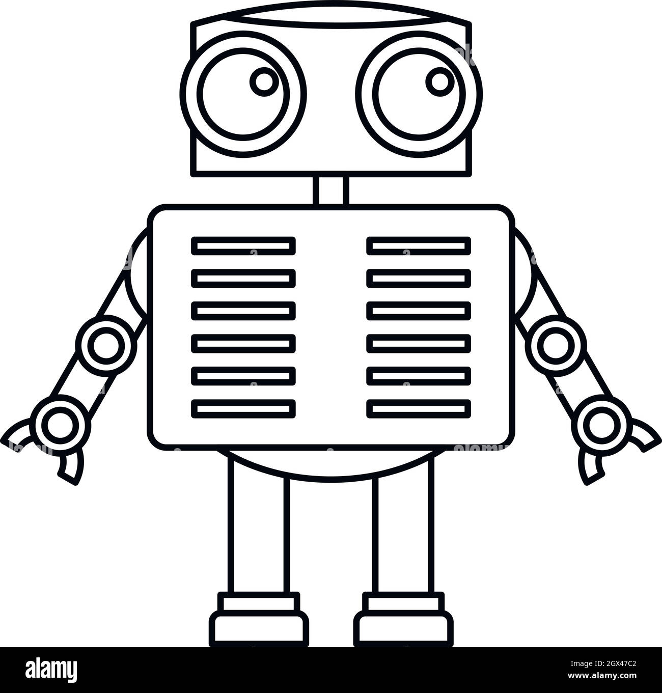 Humanoid robot icon, outline style Stock Vector Image & Art - Alamy