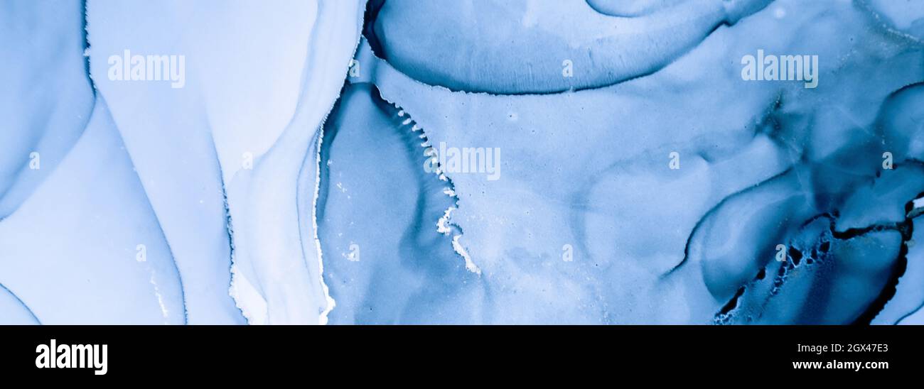 Mixing Inks. Oil Wave Illustration. Indigo Liquid Stock Photo - Alamy