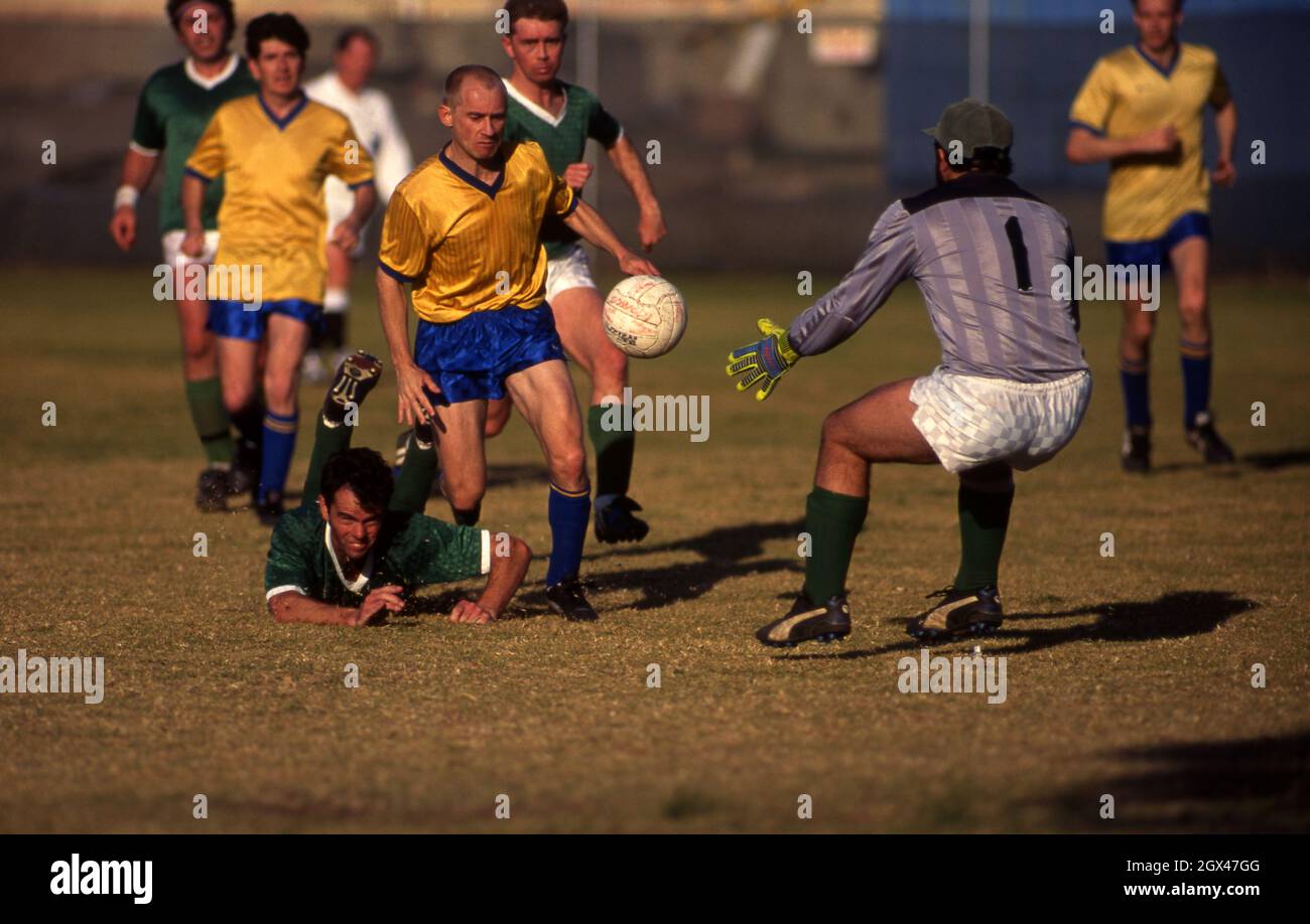 FOOTBALL GAME IN PROGRESS, NEW SOUTH WALES, AUSTRALIA Stock Photo - Alamy