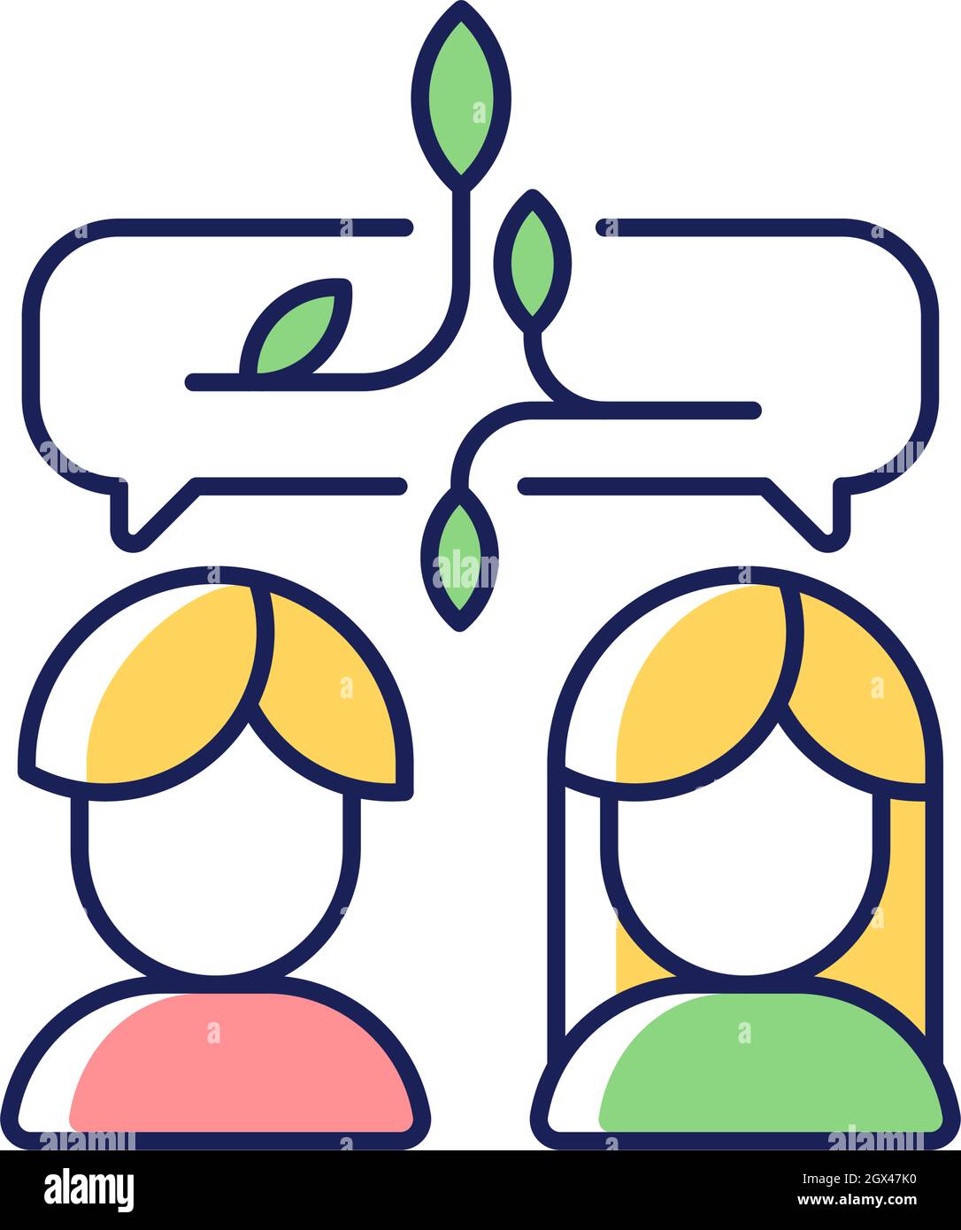 Nonviolent communication RGB color icon Stock Vector Image & Art - Alamy