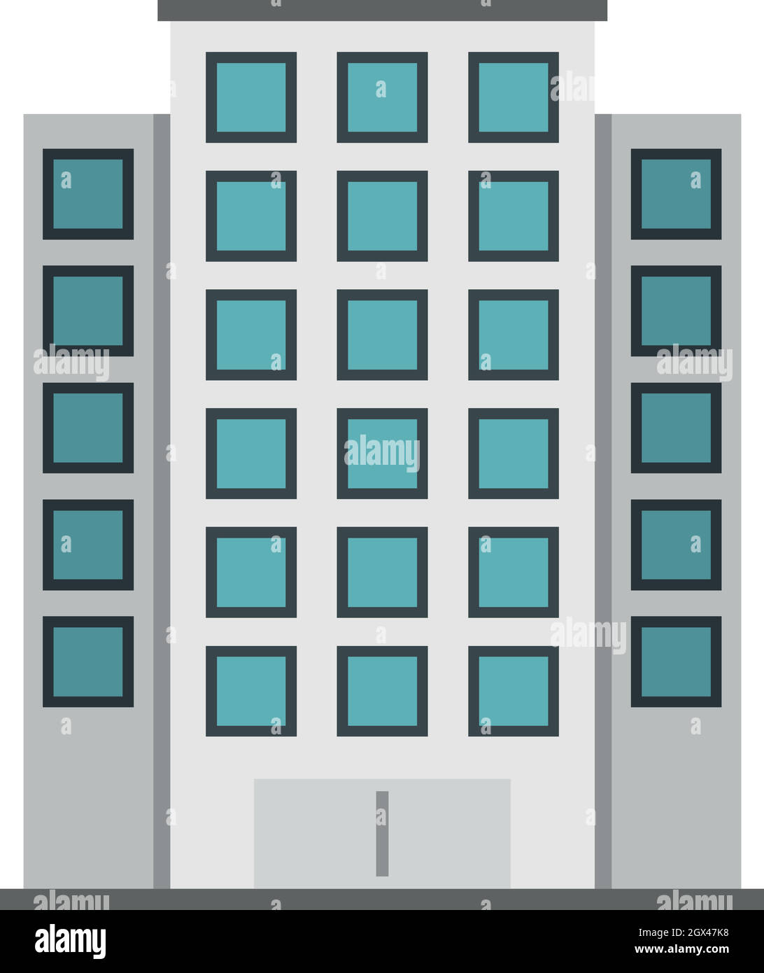 Skyscraper icon, flat style Stock Vector Image & Art - Alamy