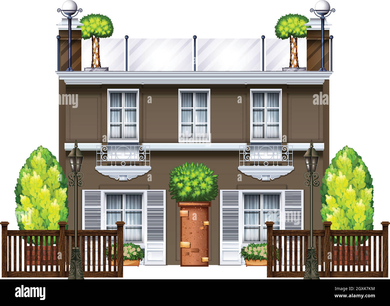 A commercial building with a nice rooftop Stock Vector Image & Art - Alamy