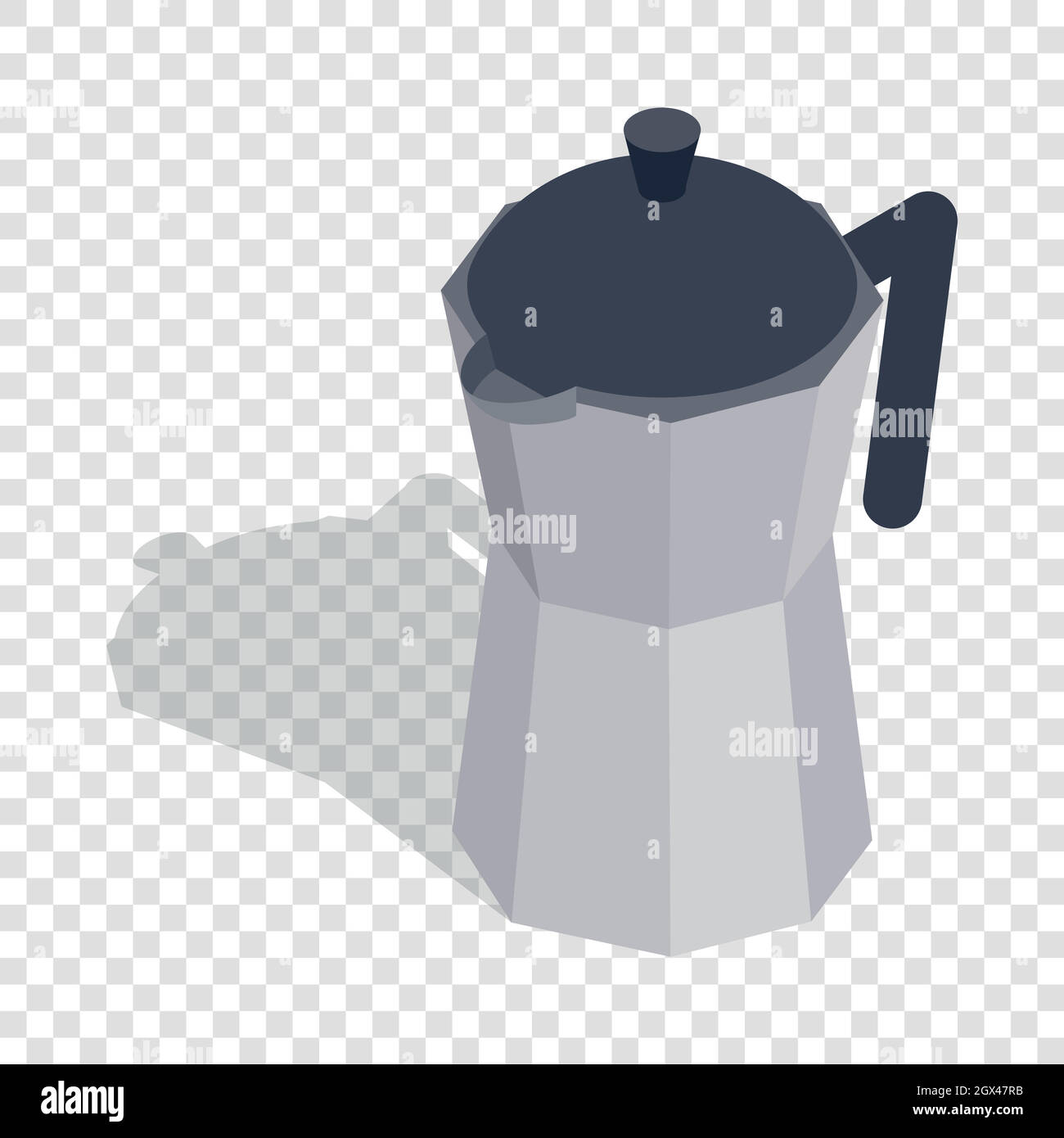 Steel coffee pot isometric icon Stock Vector Image & Art - Alamy