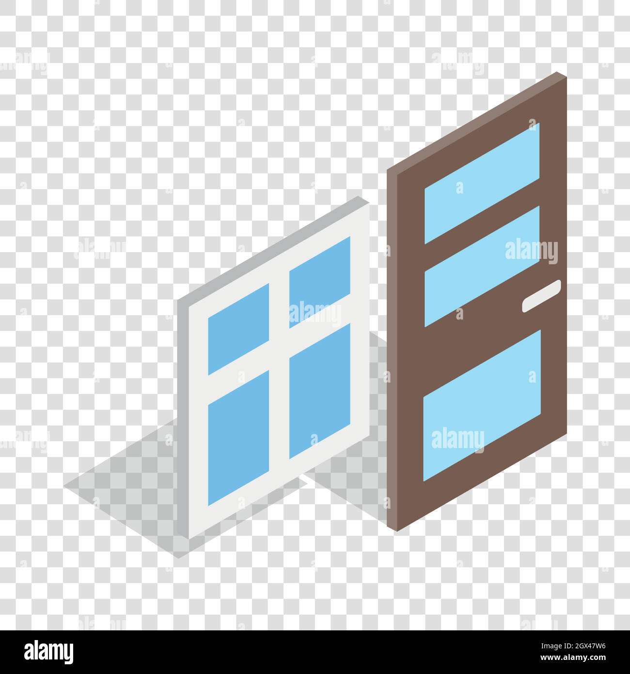 Door and window isometric icon Stock Vector Image & Art - Alamy