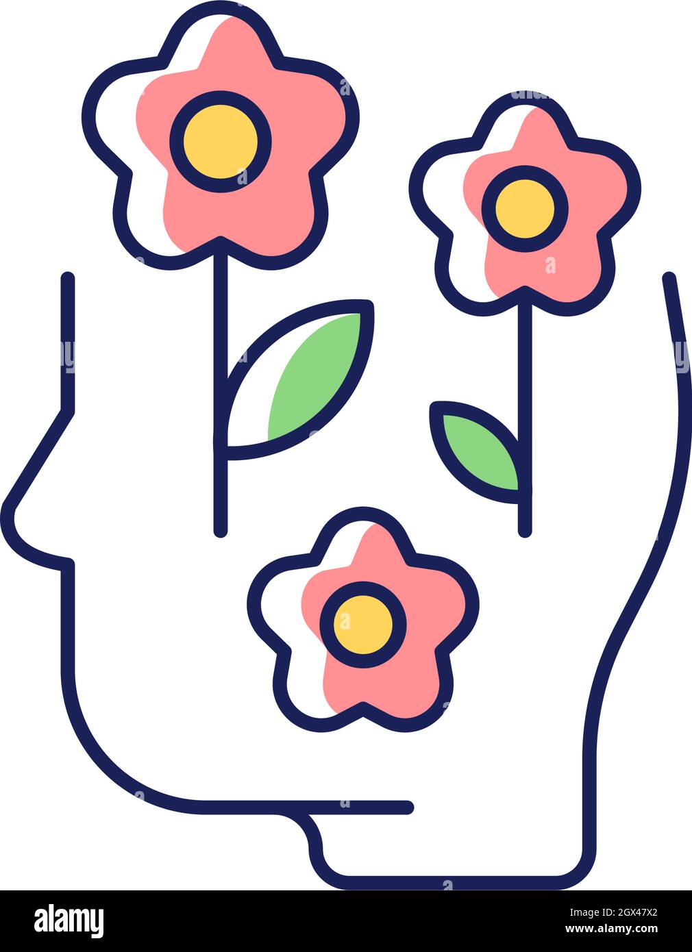 Positive mindset RGB color icon Stock Vector Image & Art - Alamy