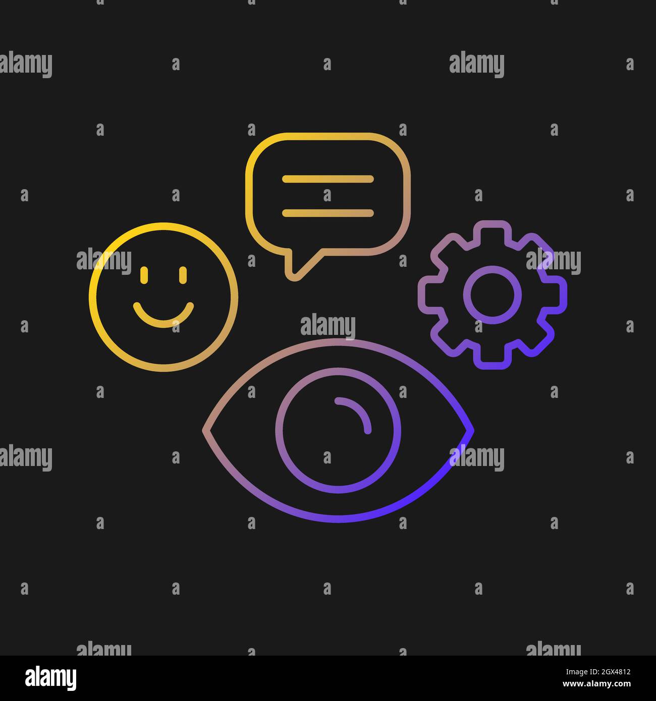 Observation skills vector icon for dark theme Stock Vector Image & Art ...