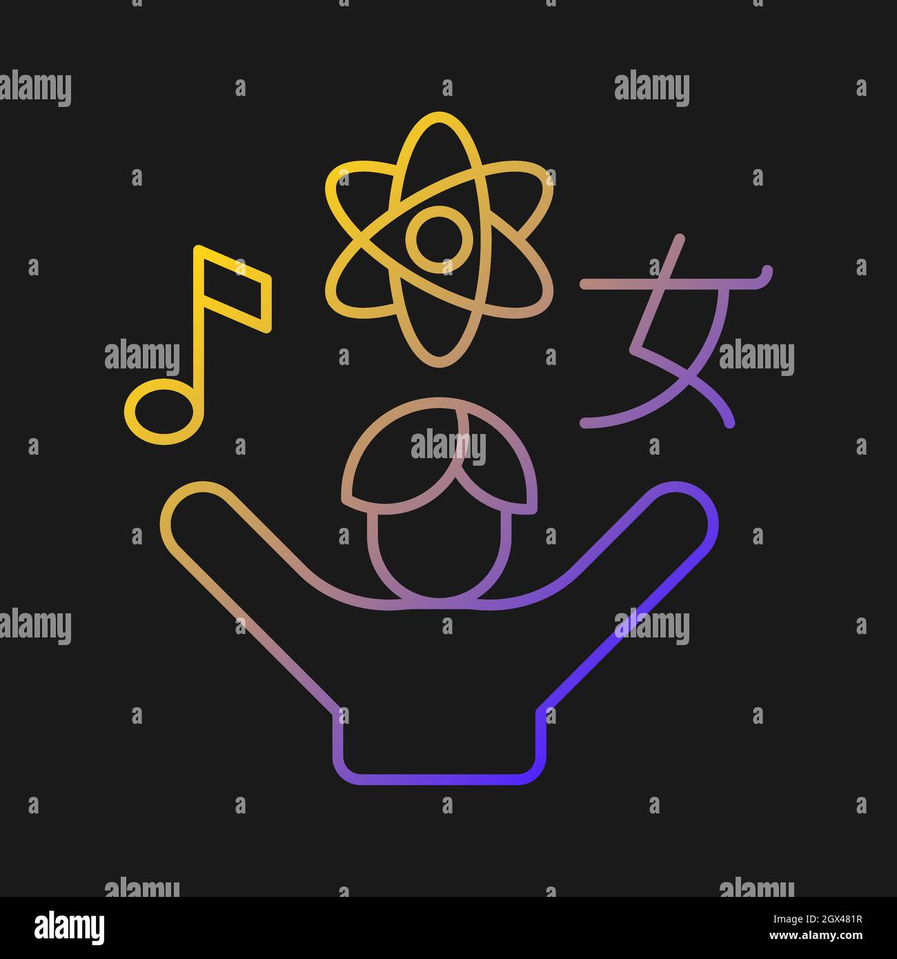 Inquisitiveness vector icon for dark theme Stock Vector Image & Art - Alamy