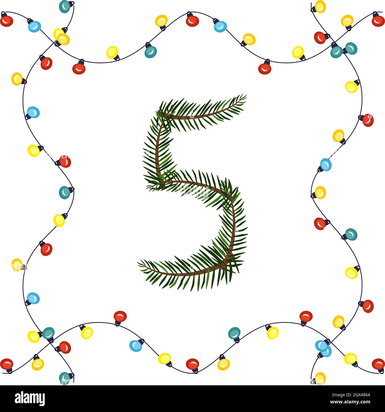 Five branches Stock Vector Images - Alamy