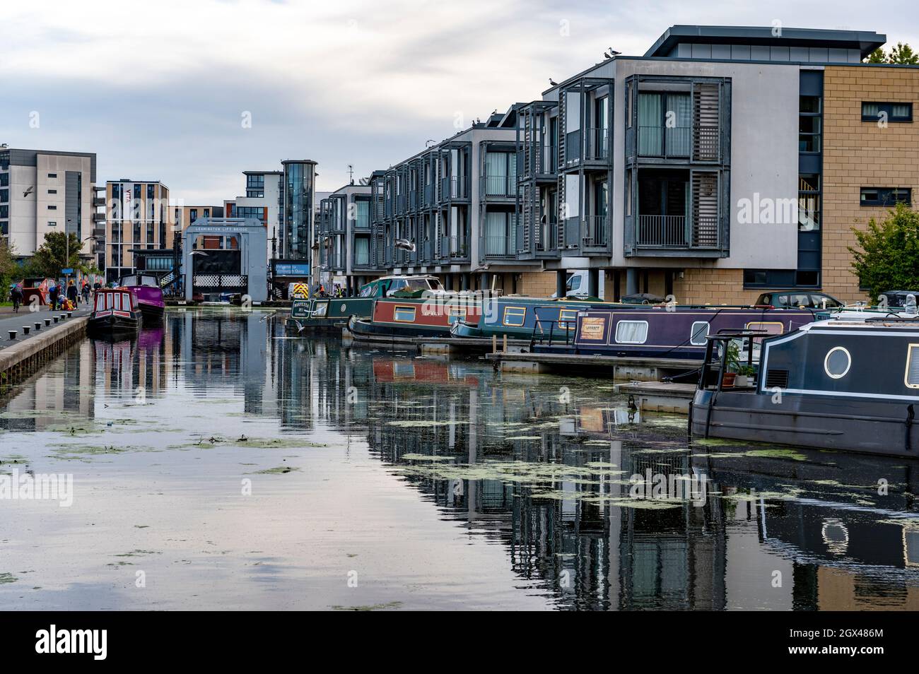 Edinburgh and Glasgow Union Canal, close to the end in Edinburgh ...