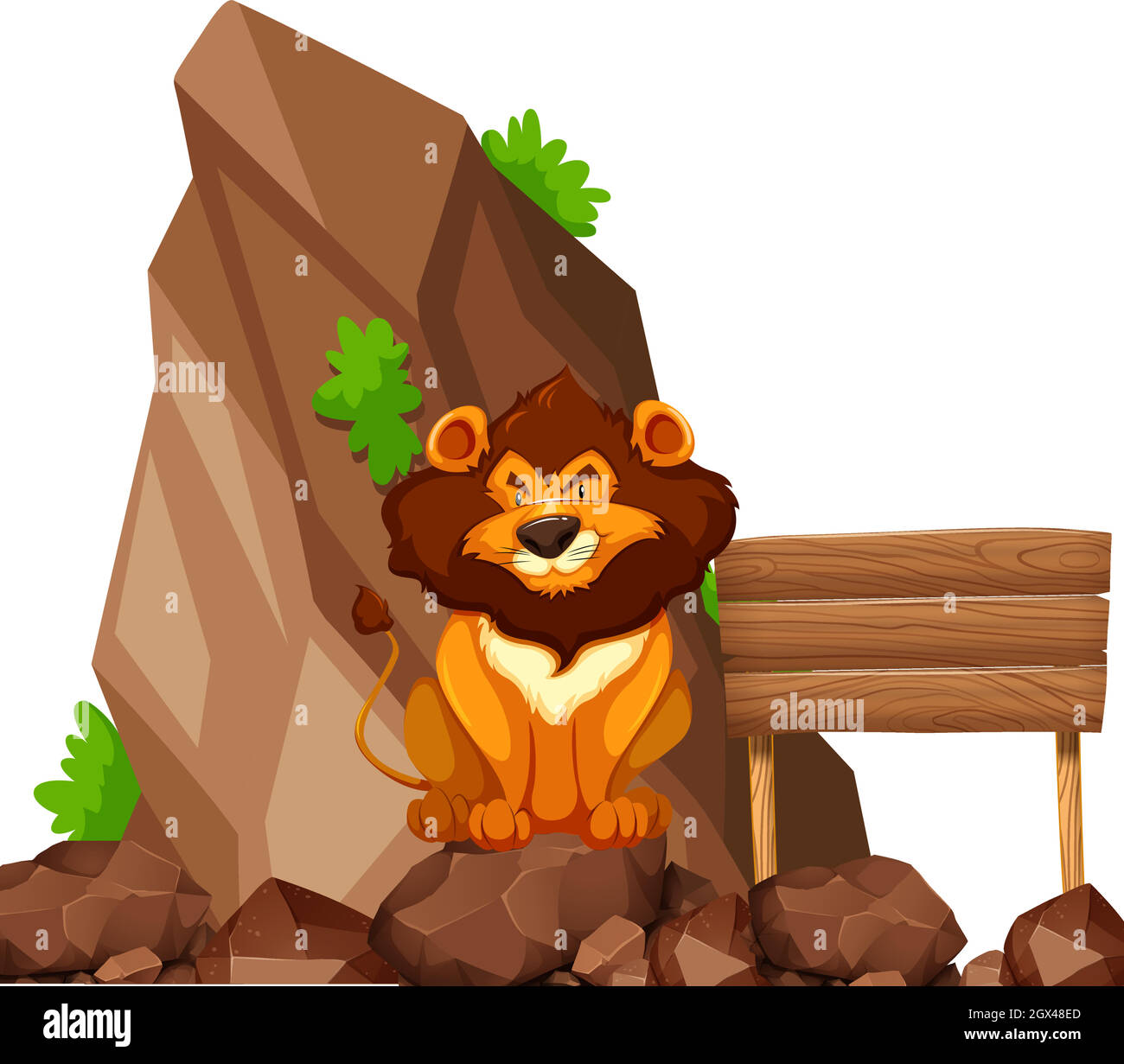 Sign on rock in Stock Vector Images - Alamy