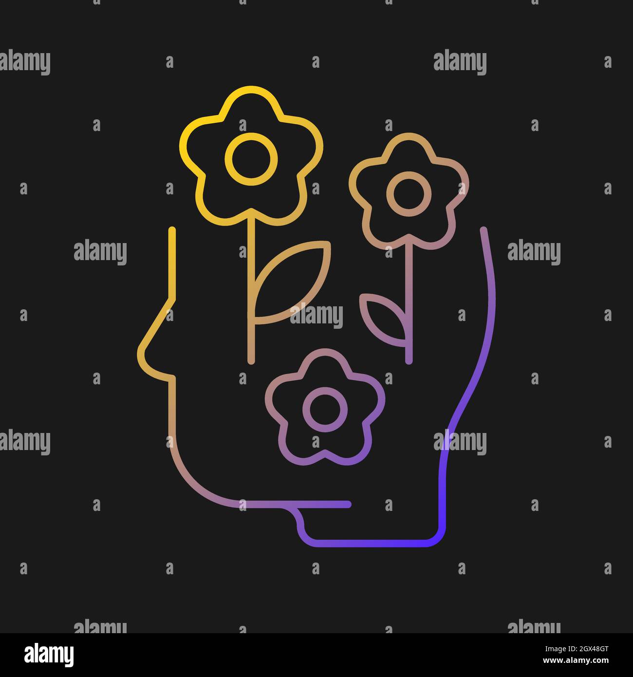 Positive mindset vector icon for dark theme Stock Vector Image & Art ...