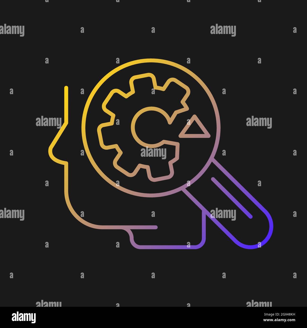 Recognizing weaknesses vector icon for dark theme Stock Vector Image ...