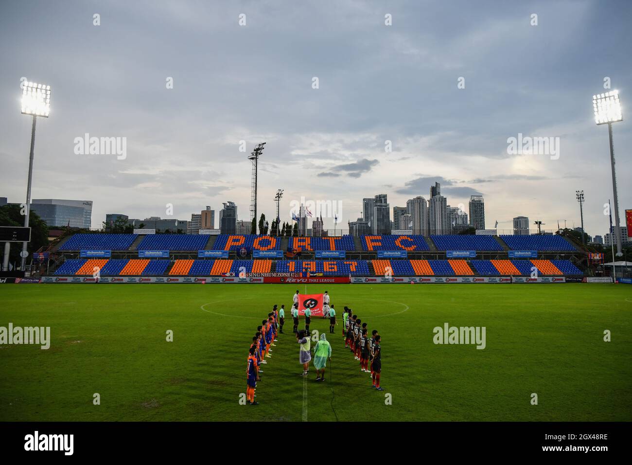 View of the PAT Stadium during the Thai Premier League 2021 match ...