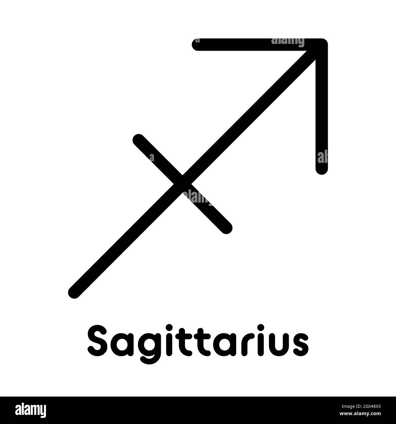 Sagittarius - astrological sign. One of twelve zodiac symbols. Simple ...