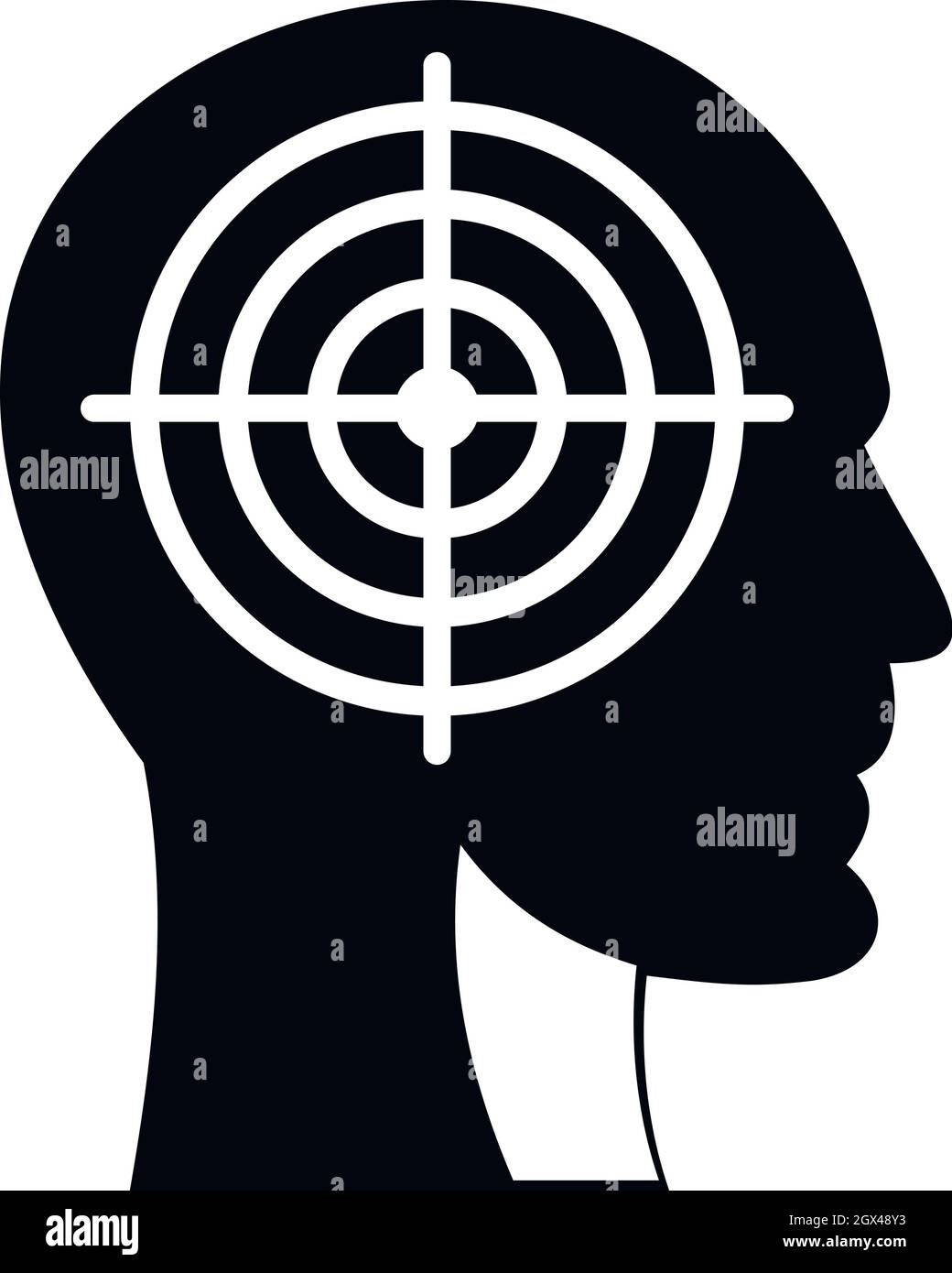 Target in human head Stock Vector Images - Alamy