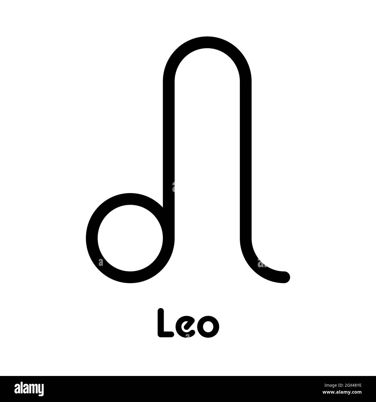 Leo - astrological sign. One of twelve zodiac symbols. Simple solid ...
