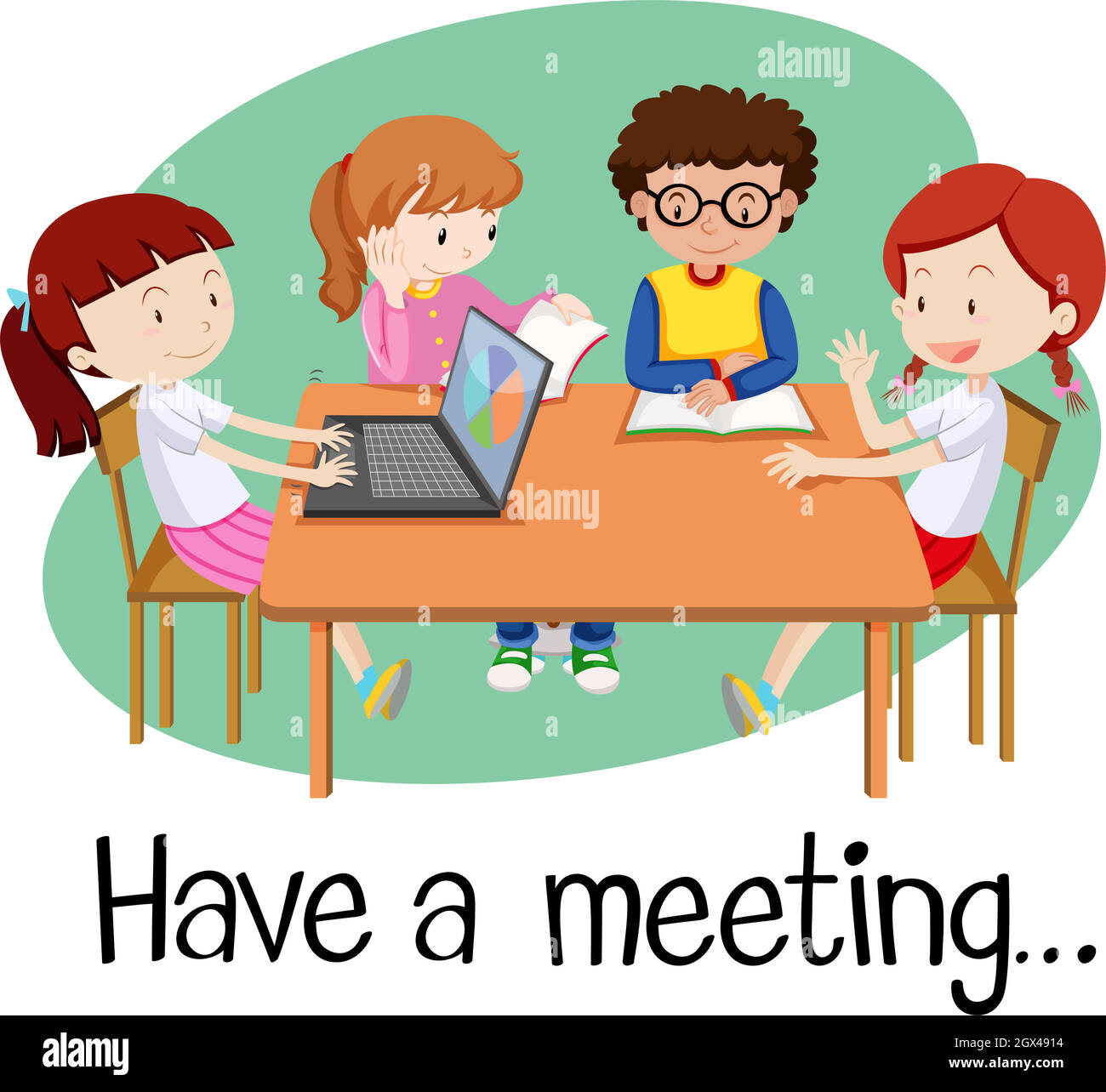 People having a meeting on white background Stock Vector Image & Art ...