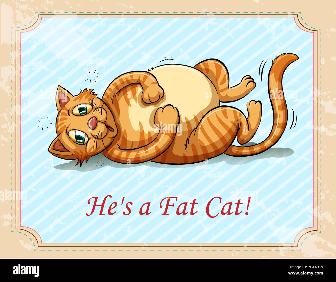 Fat ginger cat Stock Vector Images - Alamy