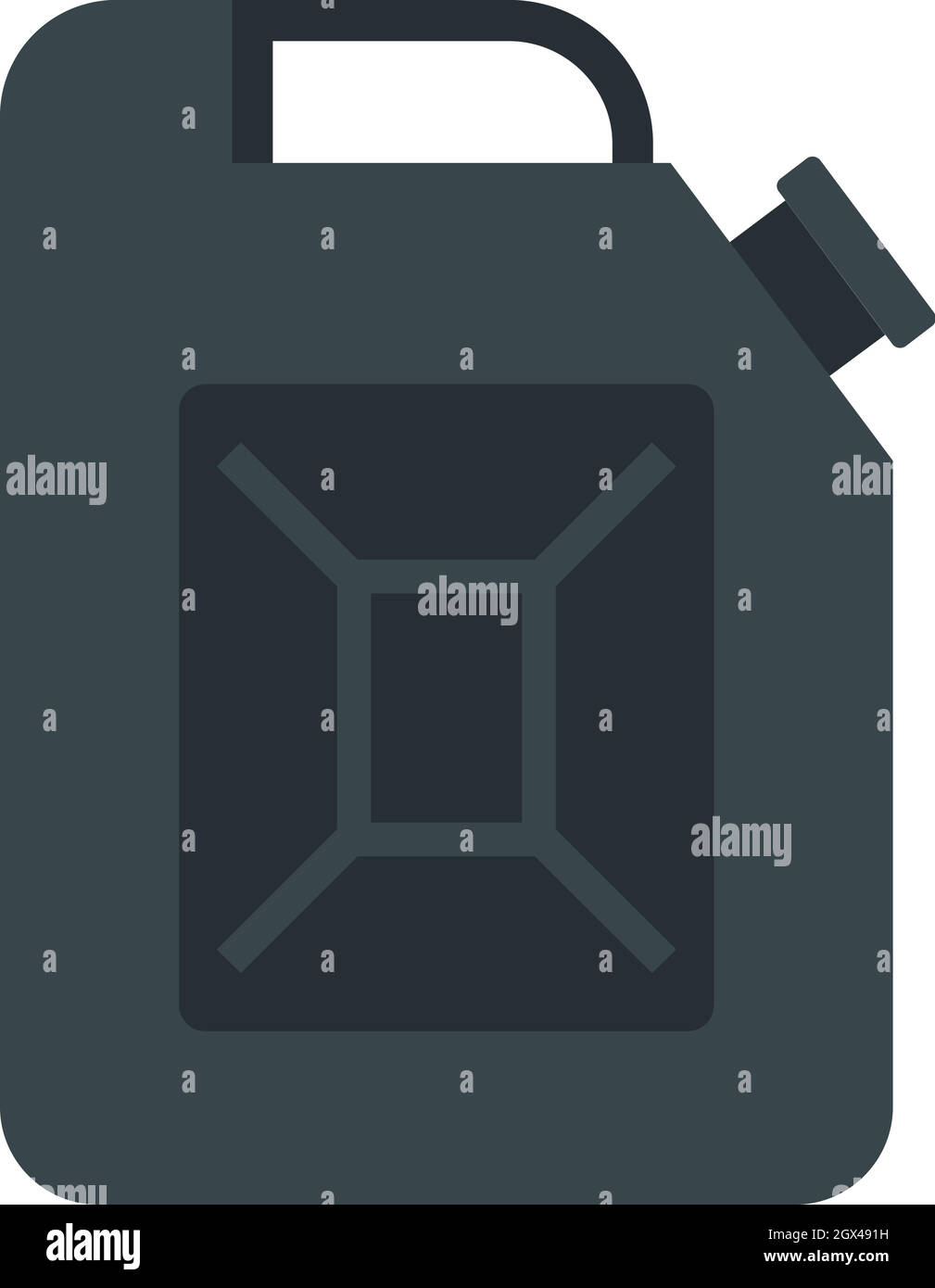 Black jerrycan icon, flat style Stock Vector Image & Art - Alamy