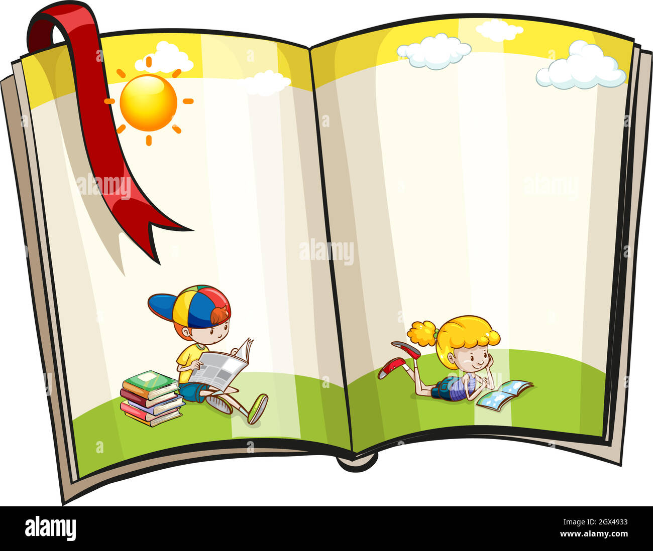 Open book Stock Vector Image & Art - Alamy