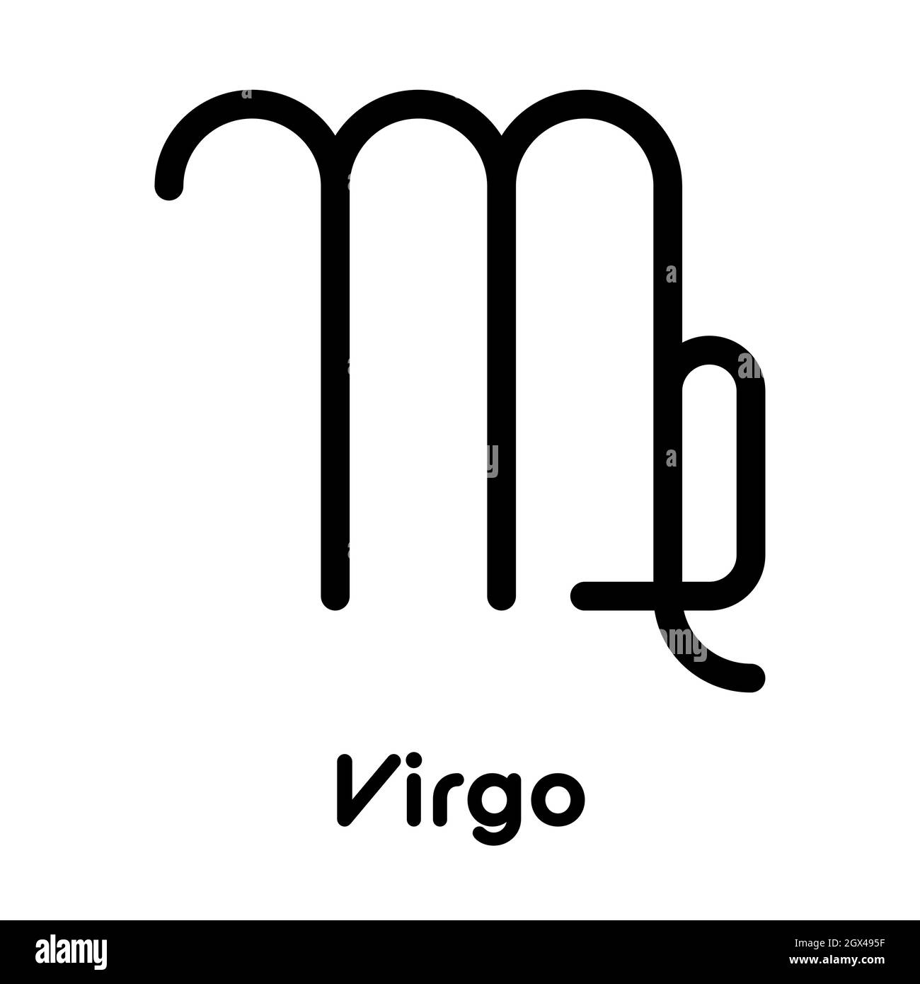 Virgo - astrological sign. One of twelve zodiac symbols. Simple solid ...