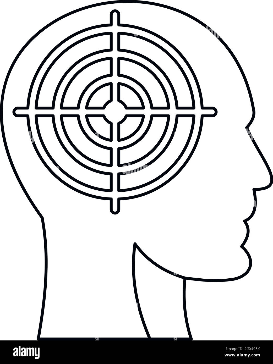 Consumer target icon outline hi-res stock photography and images - Alamy