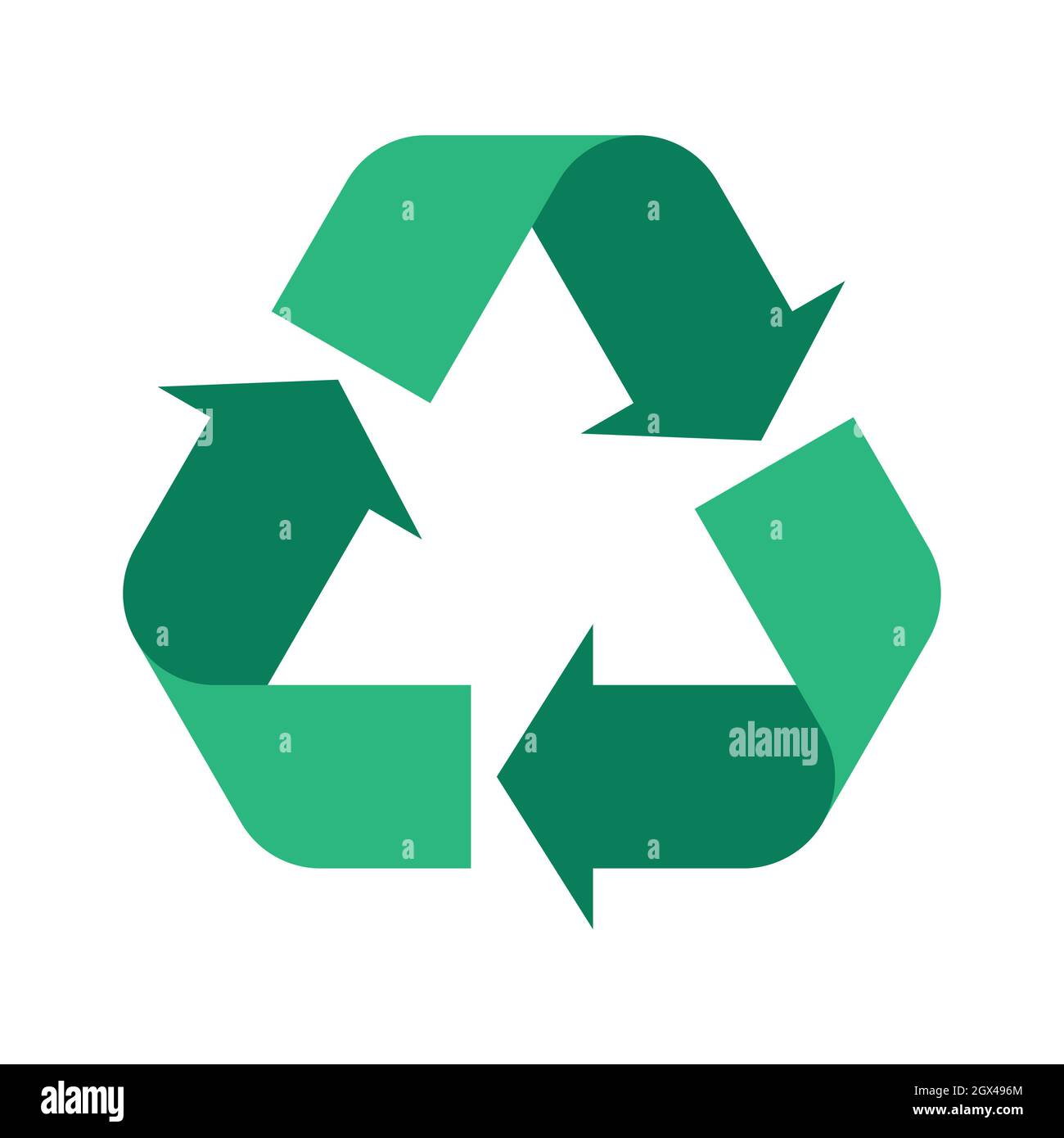 Universal Recycling Symbol. Theme of low or zero waste, clear energy ...