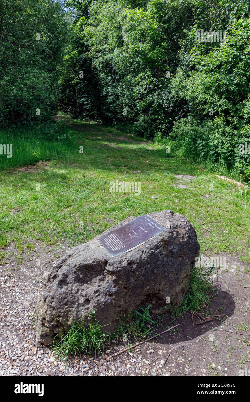 The Meridian Stone marking the Greenwich Meridian in Snipe Dales ...