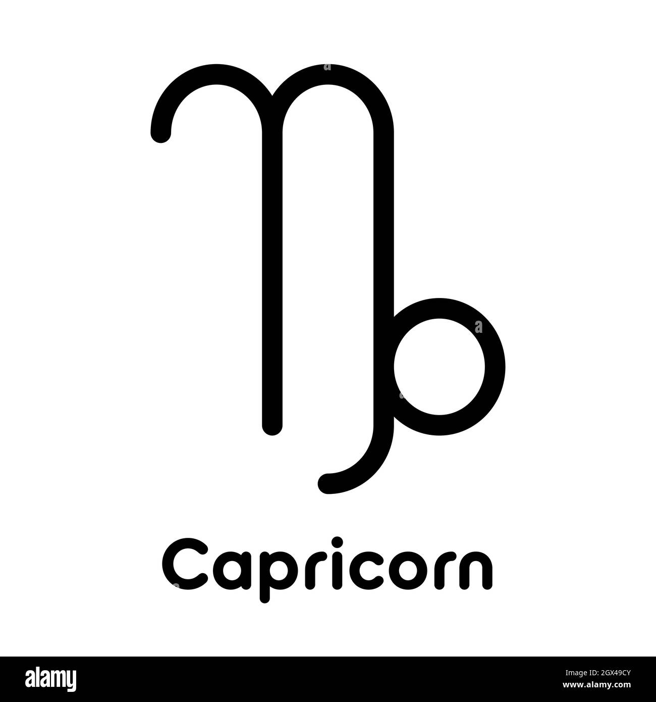 Capricorn - astrological sign. One of twelve zodiac symbols. Simple ...
