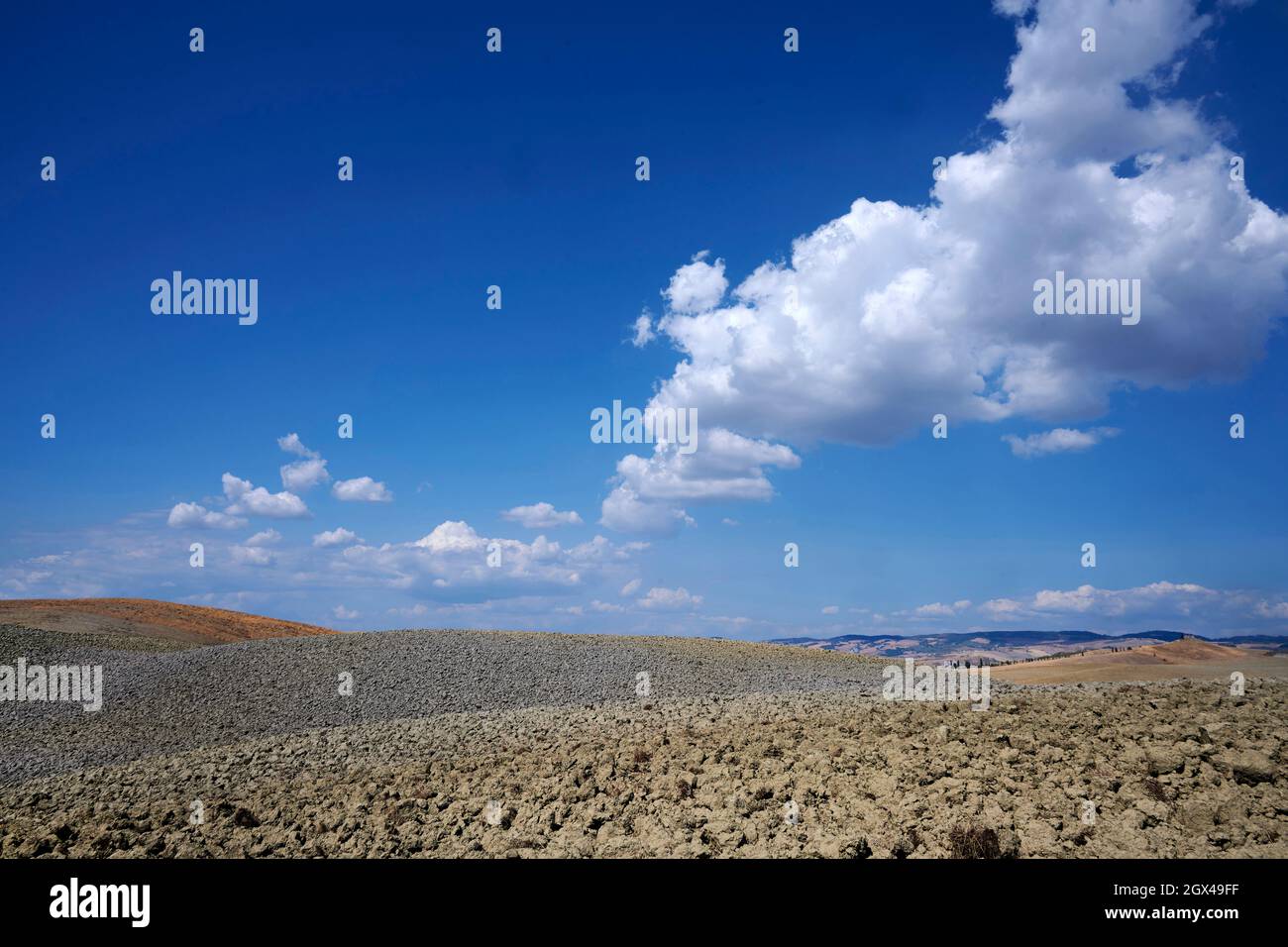Torrenieri (Si),Italy, a landscape of the land with hills Stock Photo ...