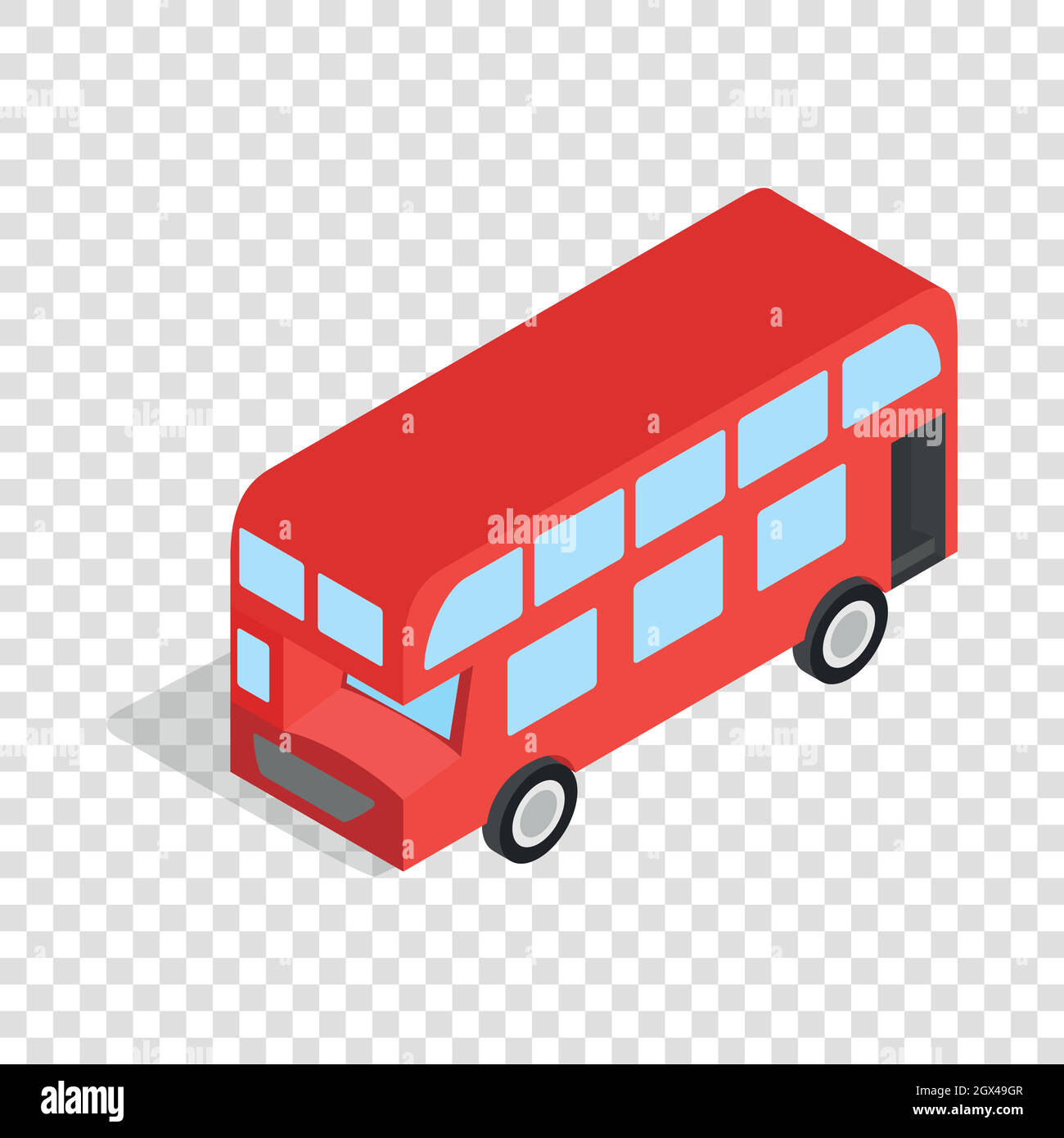 English red bus isometric icon Stock Vector Image & Art - Alamy