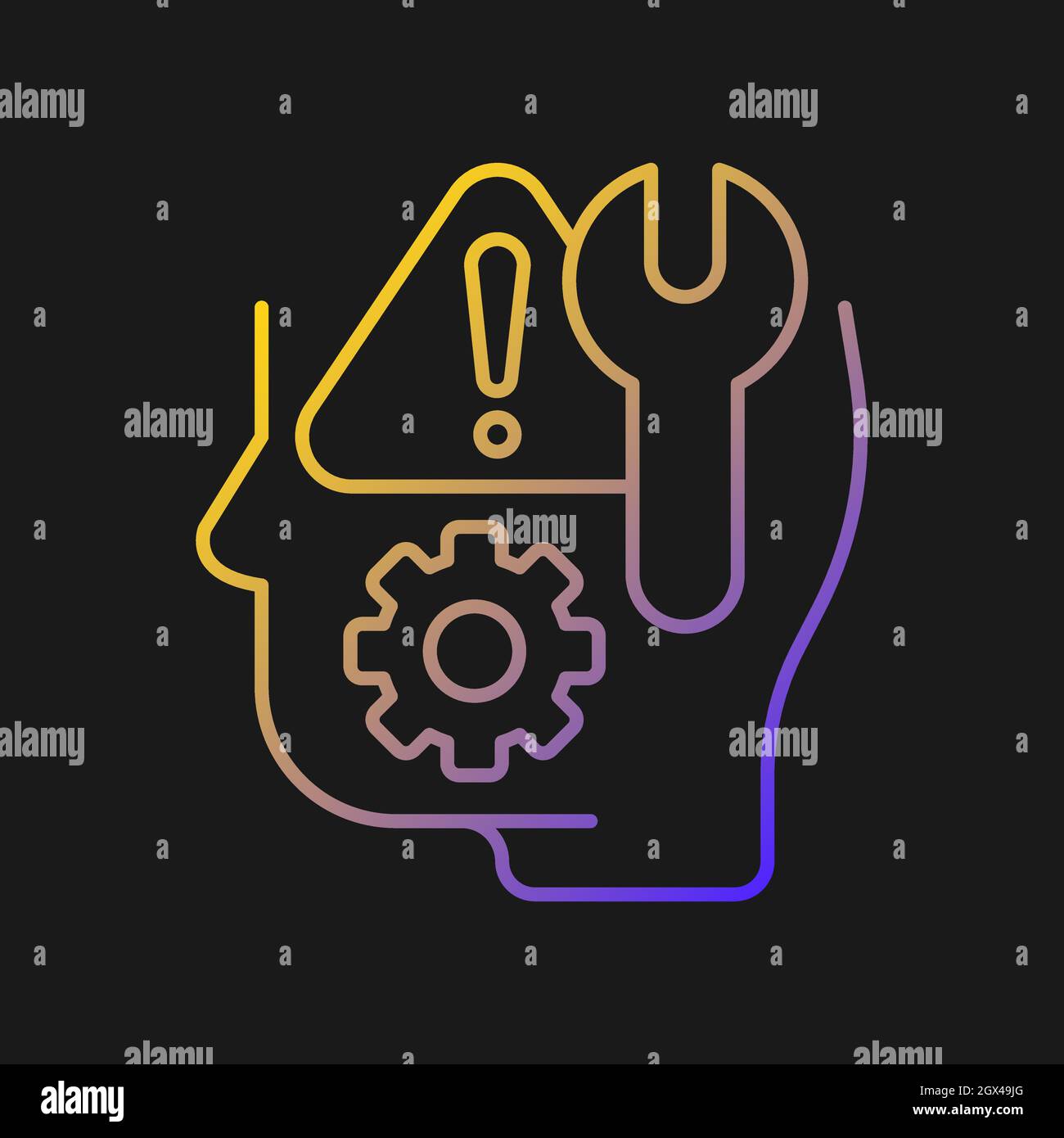Self correction vector icon for dark theme Stock Vector Image & Art - Alamy