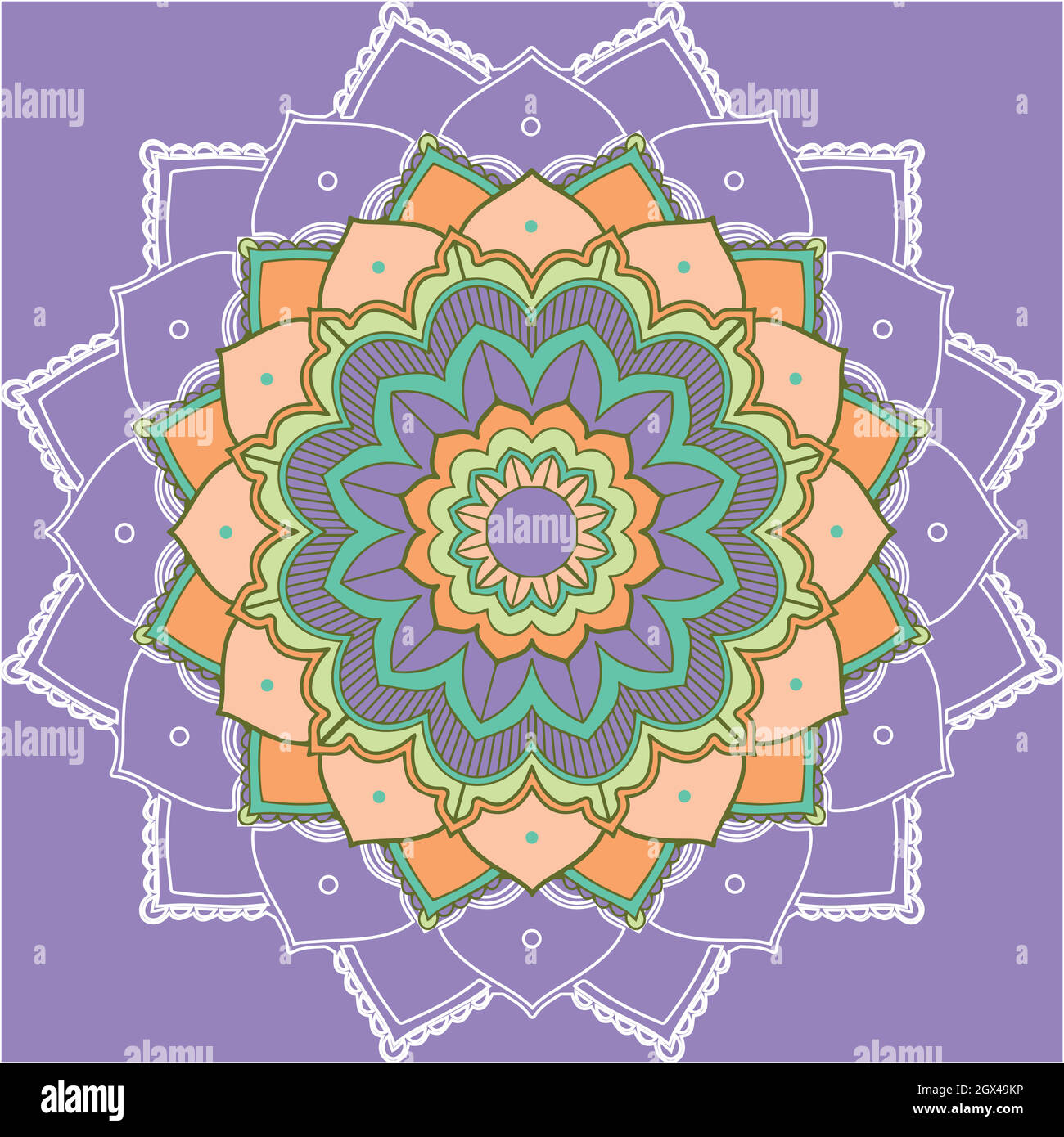 Mandala patterns on purple background Stock Vector Image & Art - Alamy