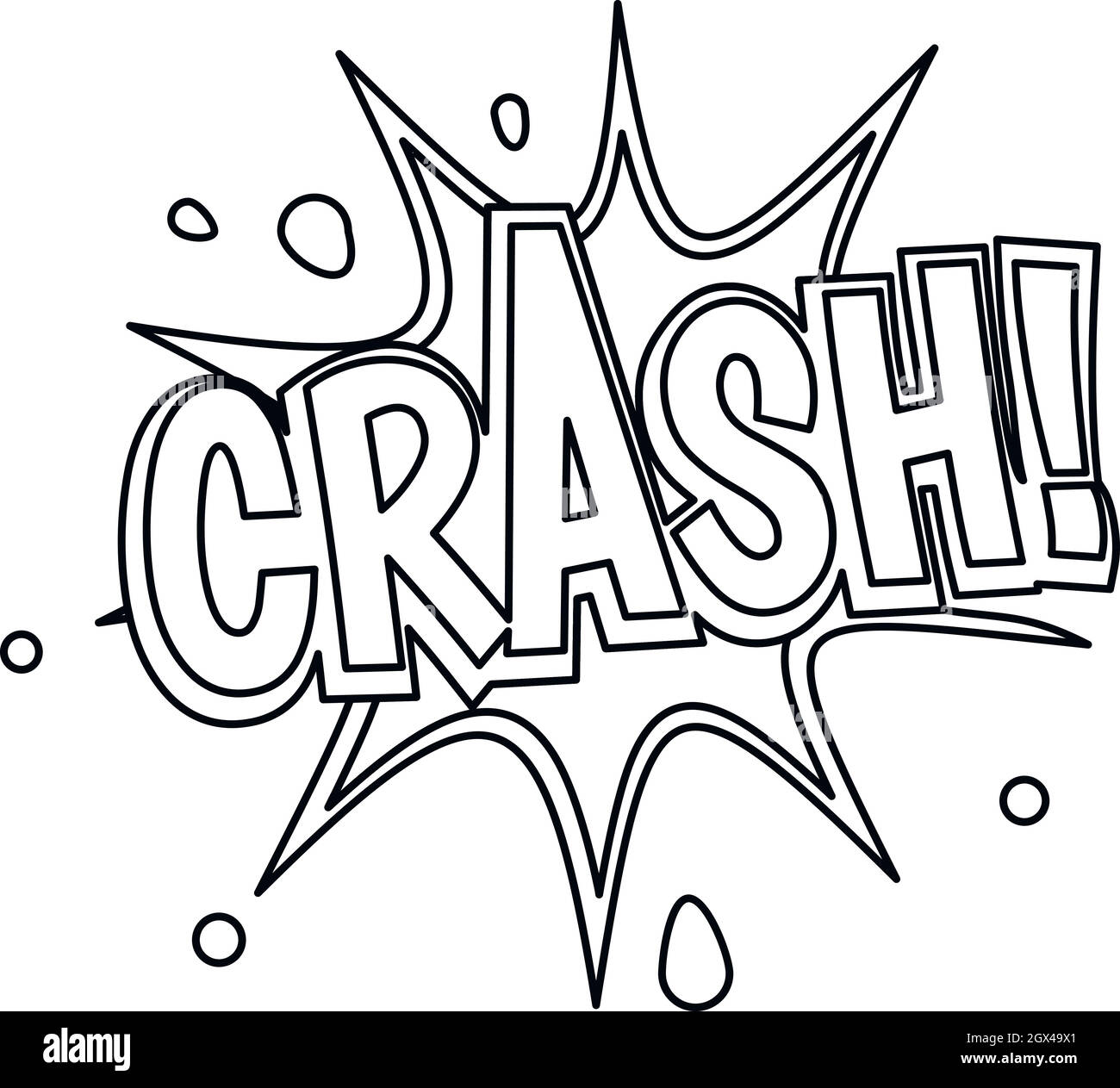 Crash, explosion bubble icon, outline style Stock Vector Image & Art ...