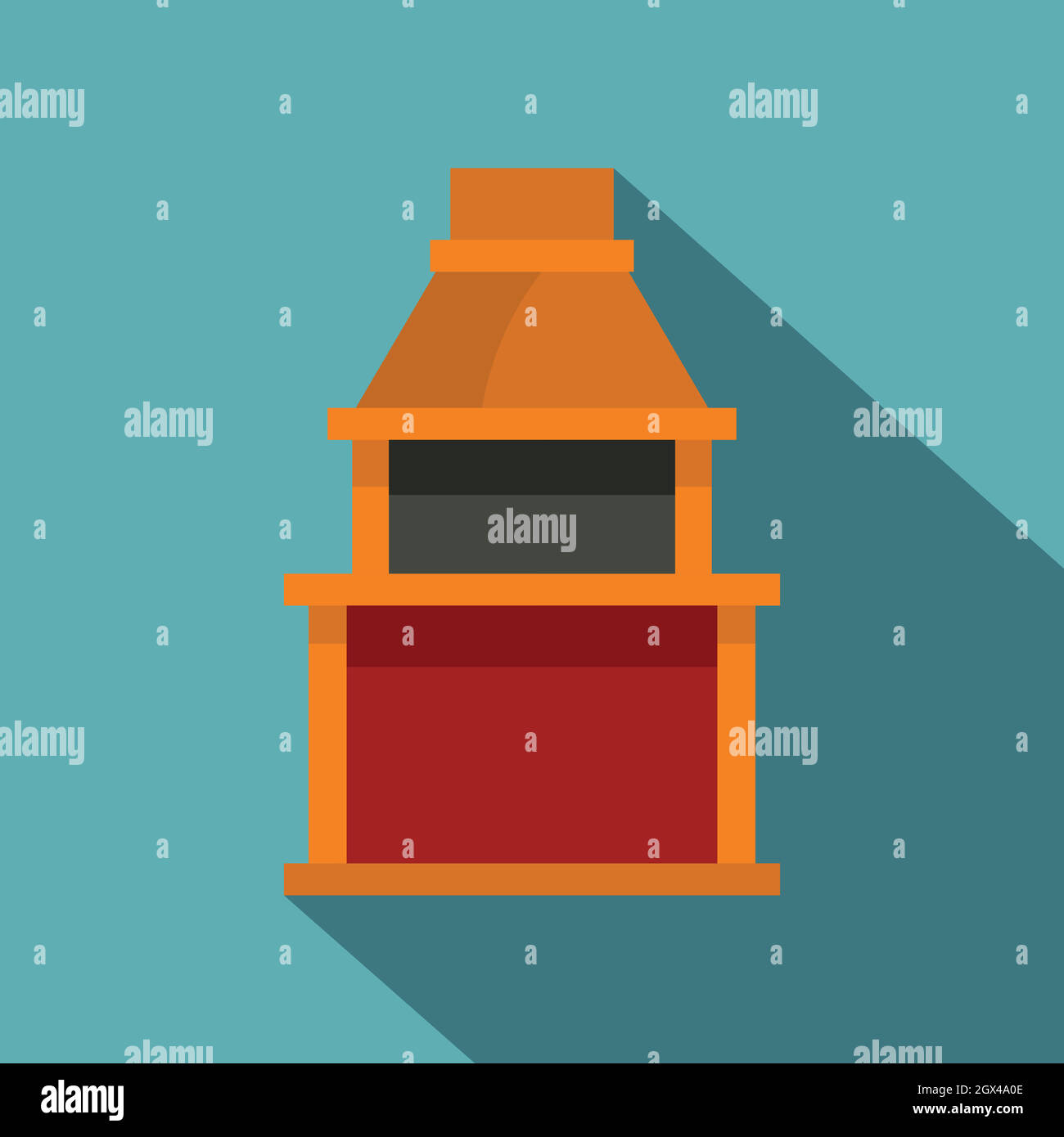 Brick barbecue Stock Vector Images - Alamy