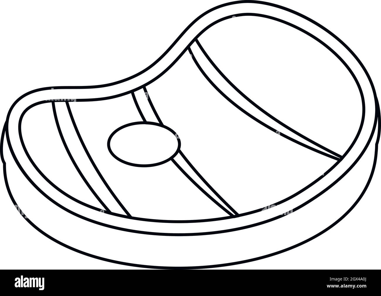 Meat steak icon, outline style Stock Vector Image & Art - Alamy