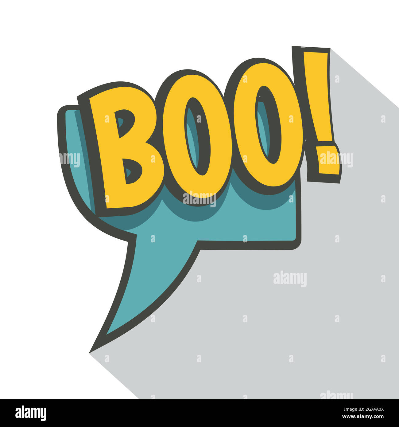 BOO, speech bubble icon, flat style Stock Vector Image & Art - Alamy