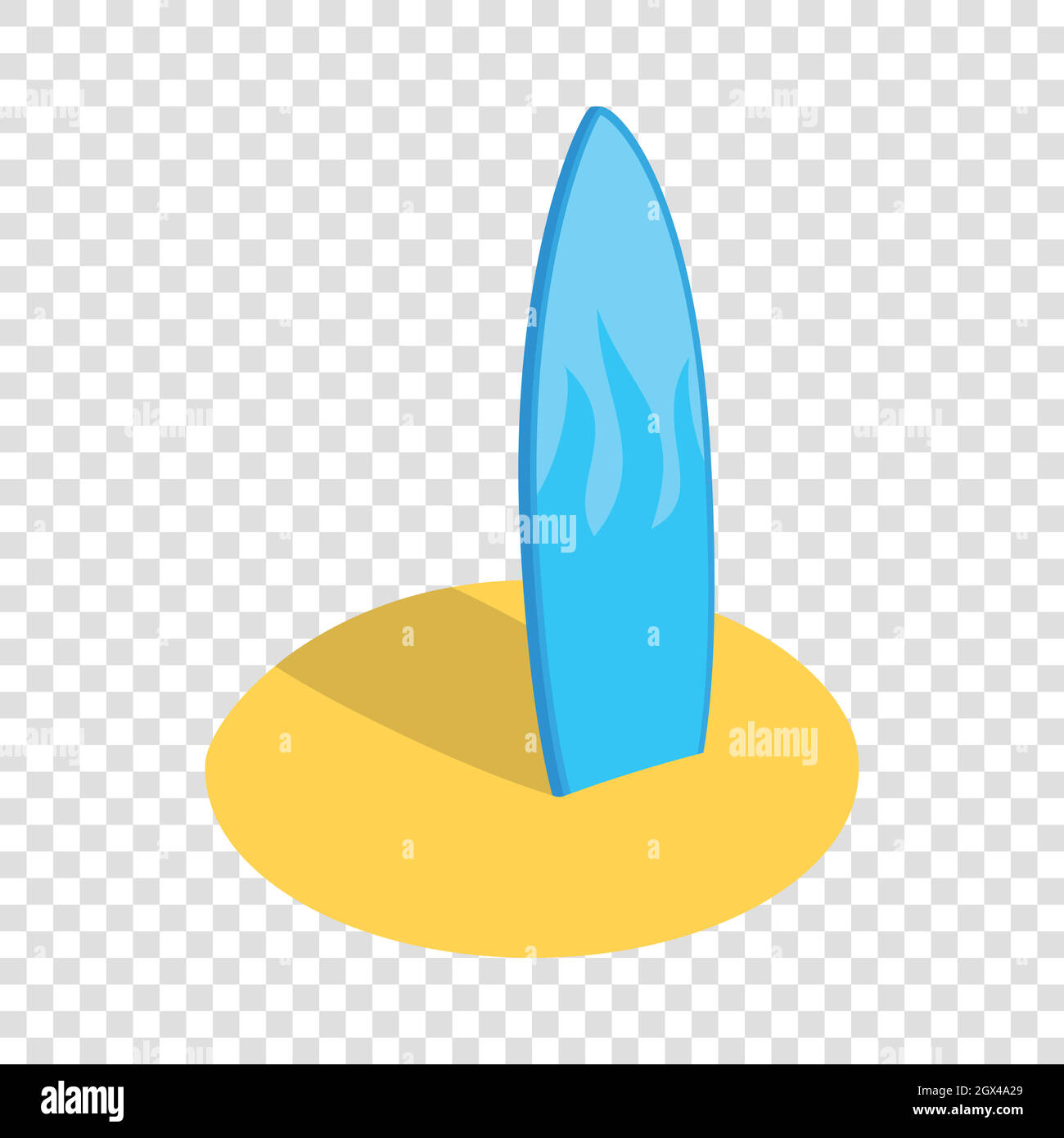 Blue surfboard isometric icon Stock Vector Image & Art - Alamy