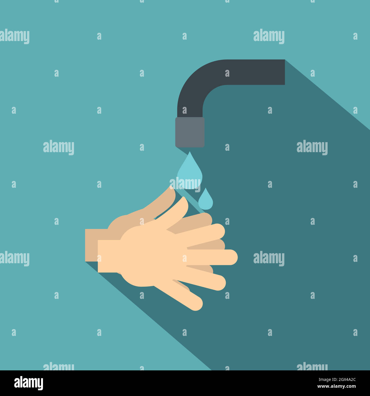 Water tap running Stock Vector Images - Alamy