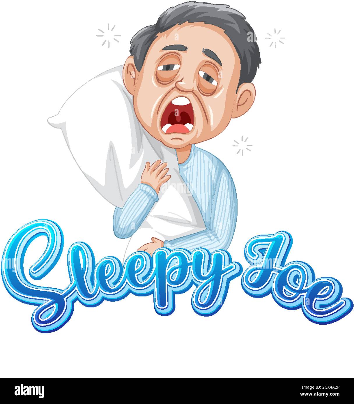 Sleepy Joe logo text design with Sleepy old man illustration Stock ...