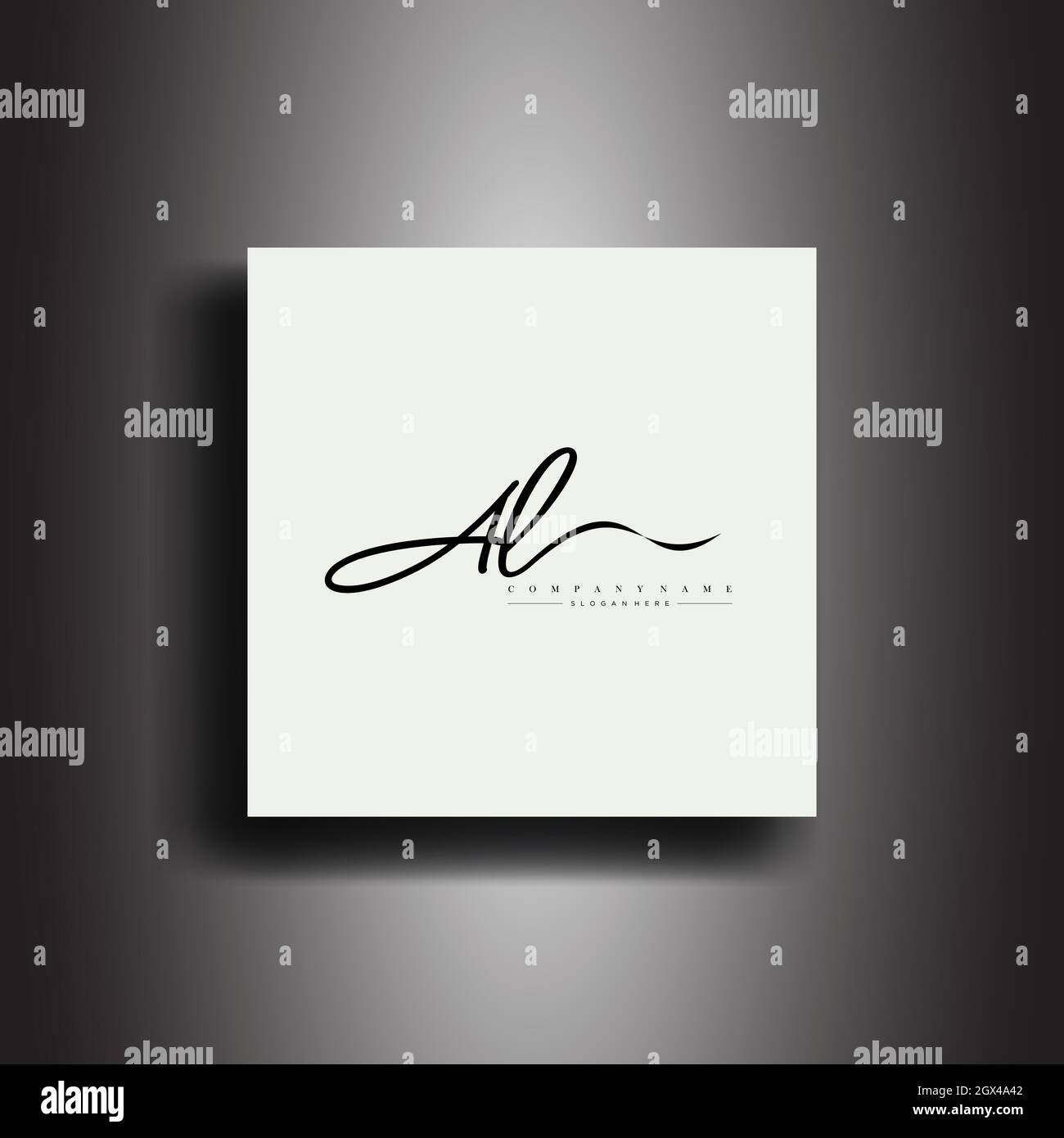Signature style monogram.Calligraphic lettering icon and handwriting ...