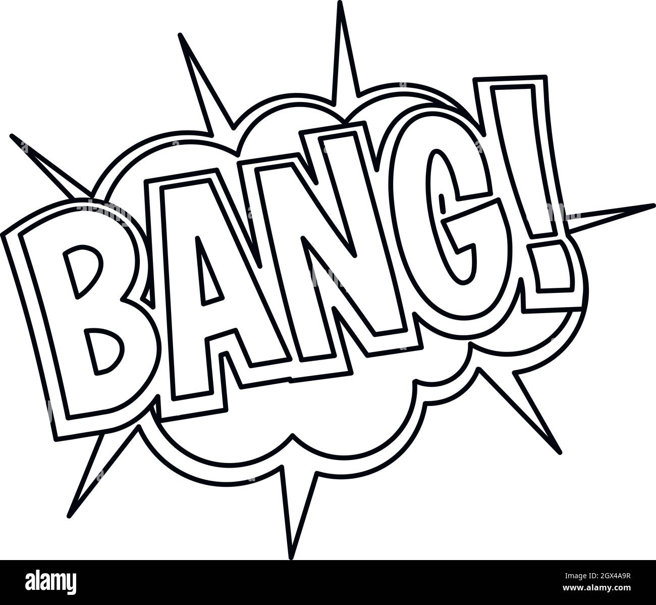 Illustration explosion word text Cut Out Stock Images & Pictures - Alamy