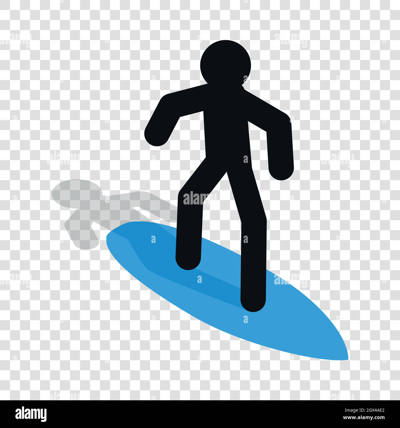 Female surfboard water rear Stock Vector Images - Alamy