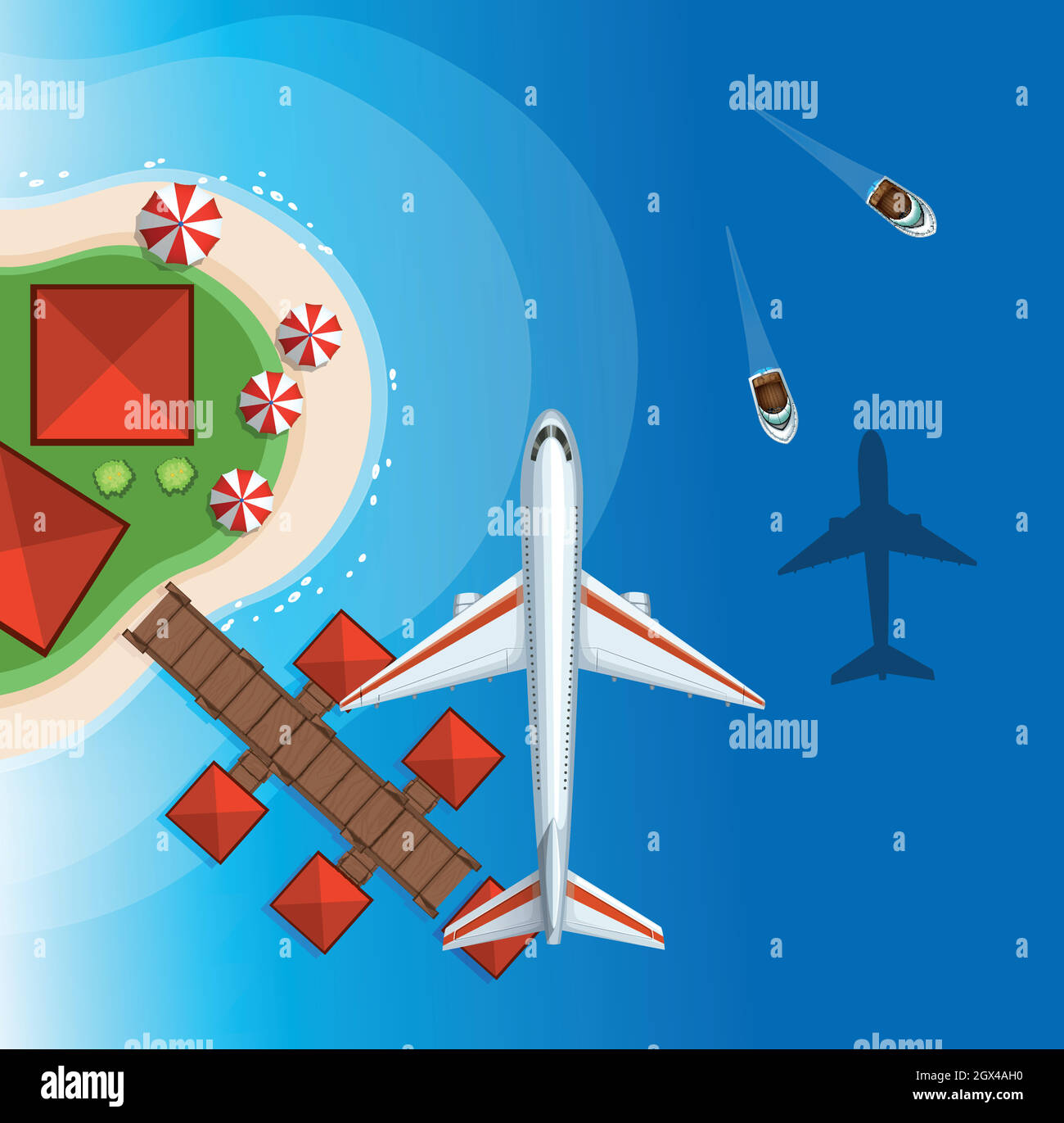 Flying over boats Stock Vector Images - Alamy