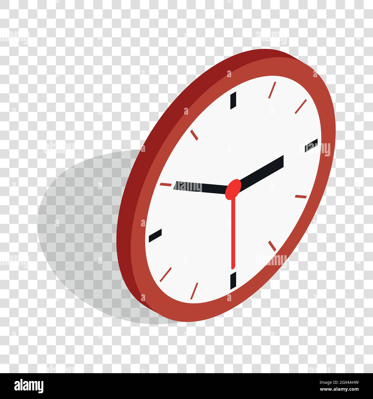 Wall clock isometric icon Stock Vector Image & Art - Alamy