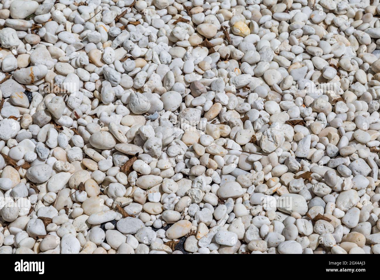 natural polished white river rock pebbles background Stock Photo - Alamy