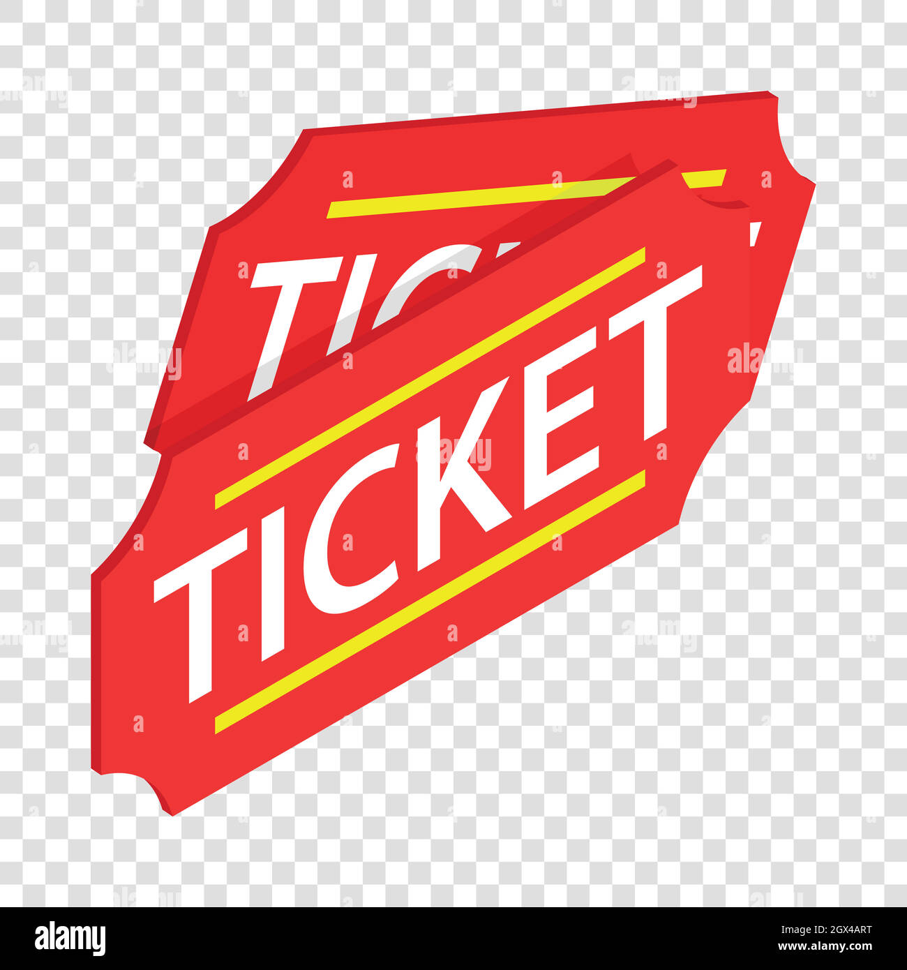 Two red tickets isometric icon Stock Vector Image & Art - Alamy