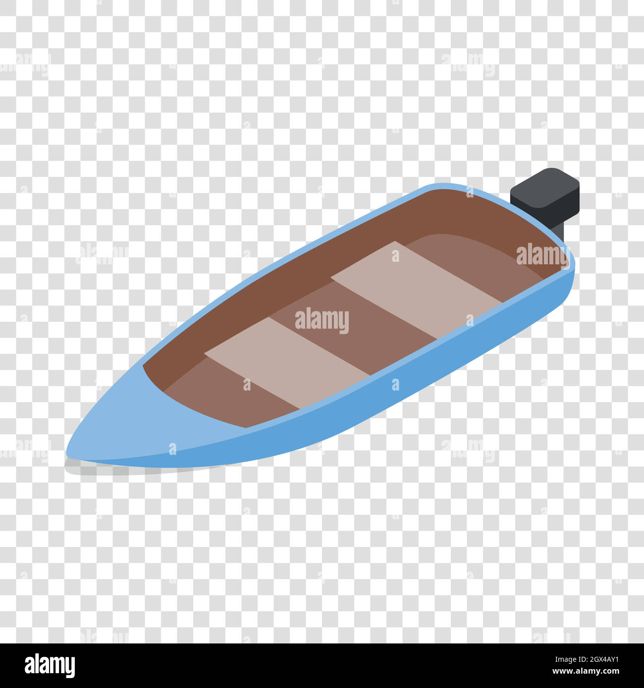 Blue motor boat isometric icon Stock Vector Image & Art - Alamy